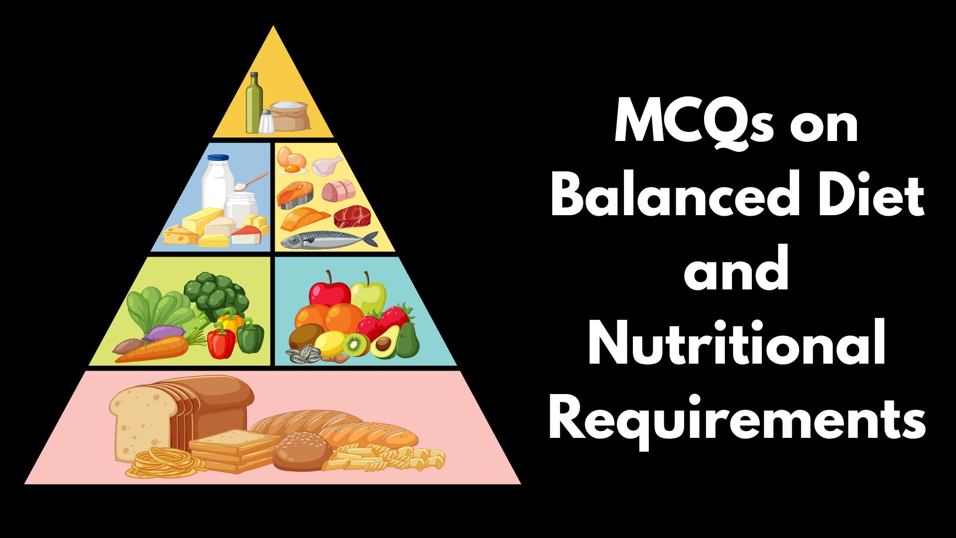 MCQ on Balanced Diet and Nutritional Requirements - Biology Ease